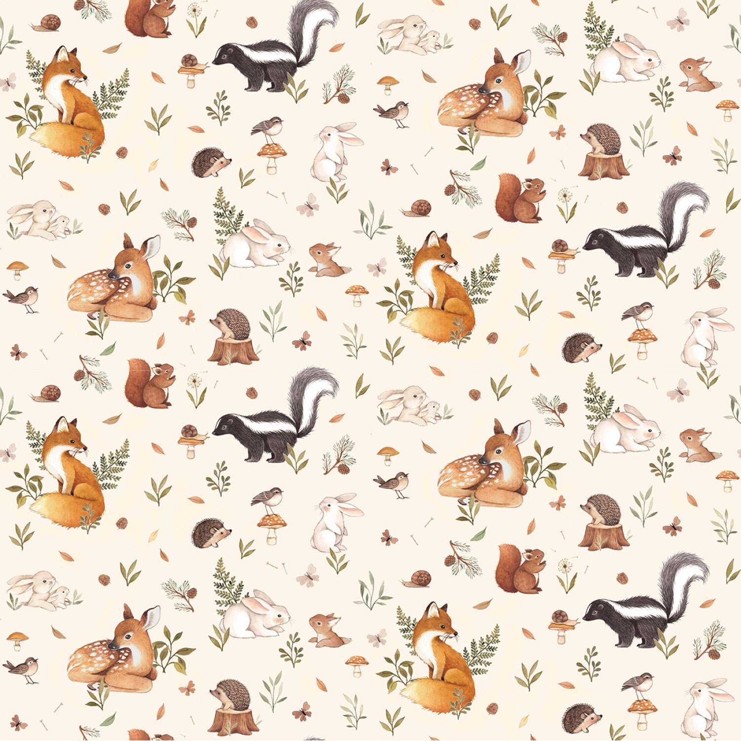 Little Fawn & Friends - Cream Friends – Stacked Fabric Company